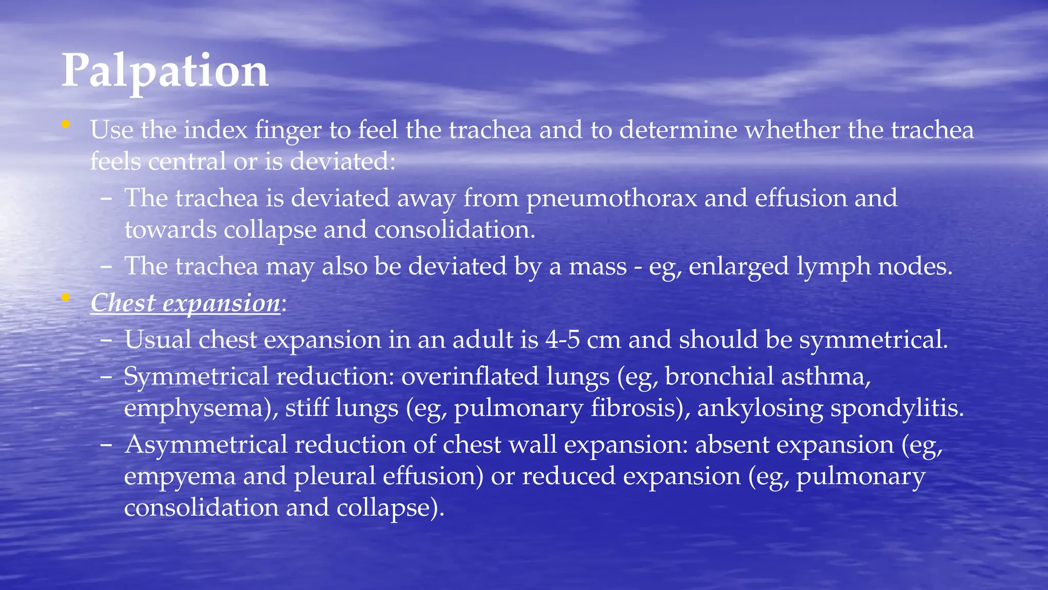 5 The Respiratory System details on examination | PPTX