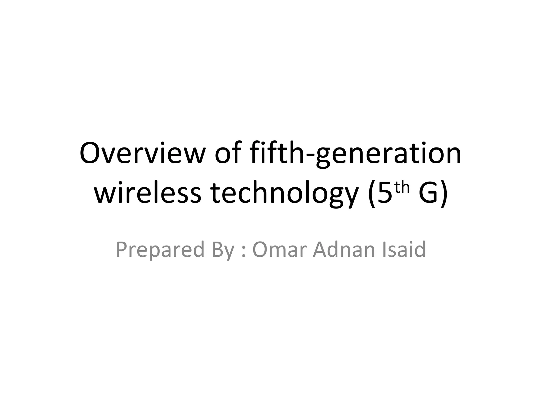 5th Generation Technology | PPT