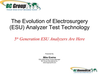 5th Generation ESU Technology Presentation June 2009 | PPS