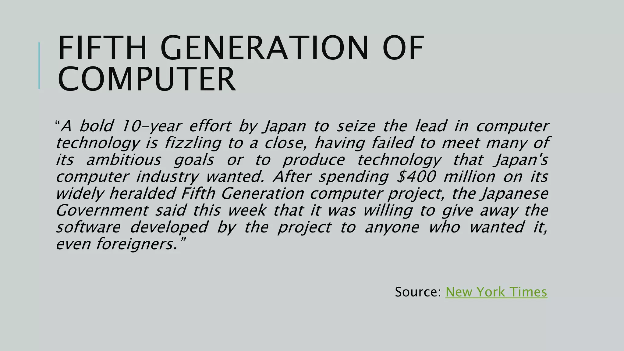 5th generation of computer | PPTX