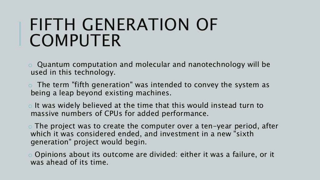 5th generation of computer