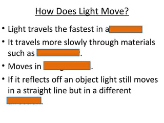 5th grade chapter 14 section 3 - what is light energy | PPT