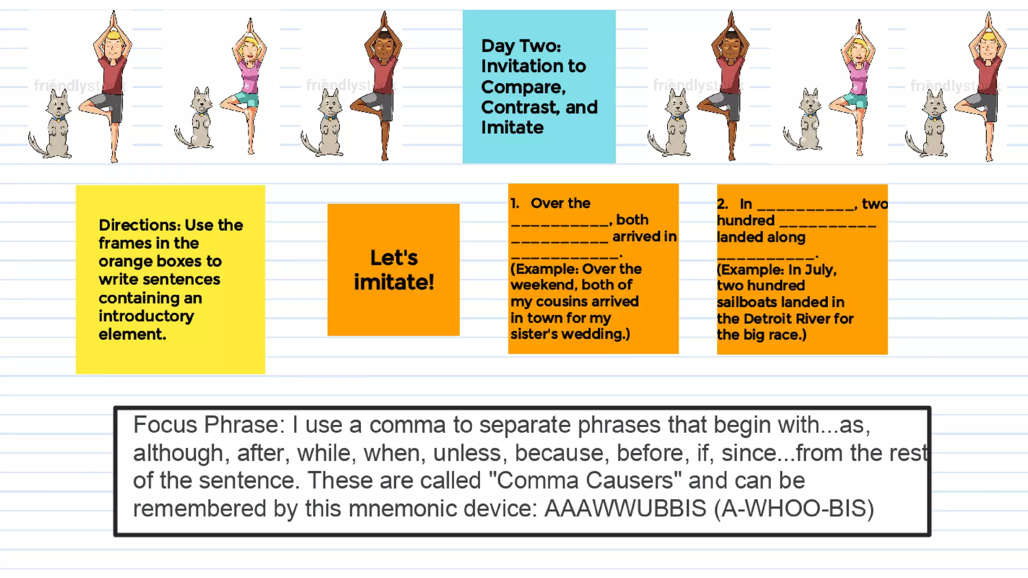 5th grade comma after an introductory element | PDF