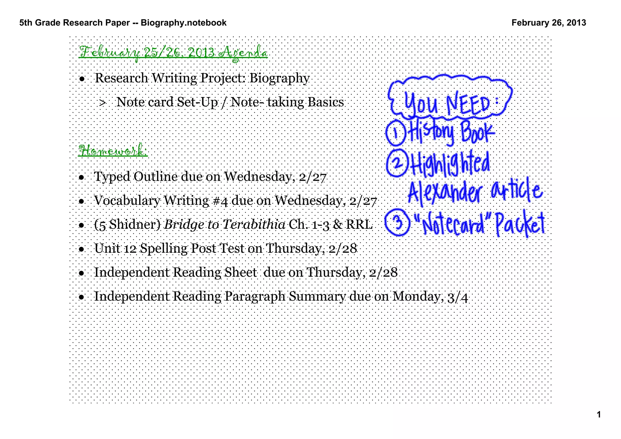 Biography -- Note Taking | PDF