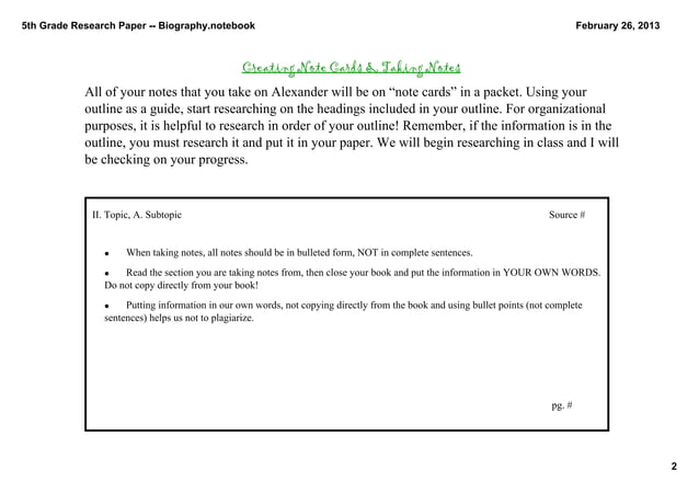 Biography -- Note Taking | PDF