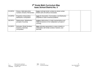 Fifth Grade Curriculum Map 2011 | PDF