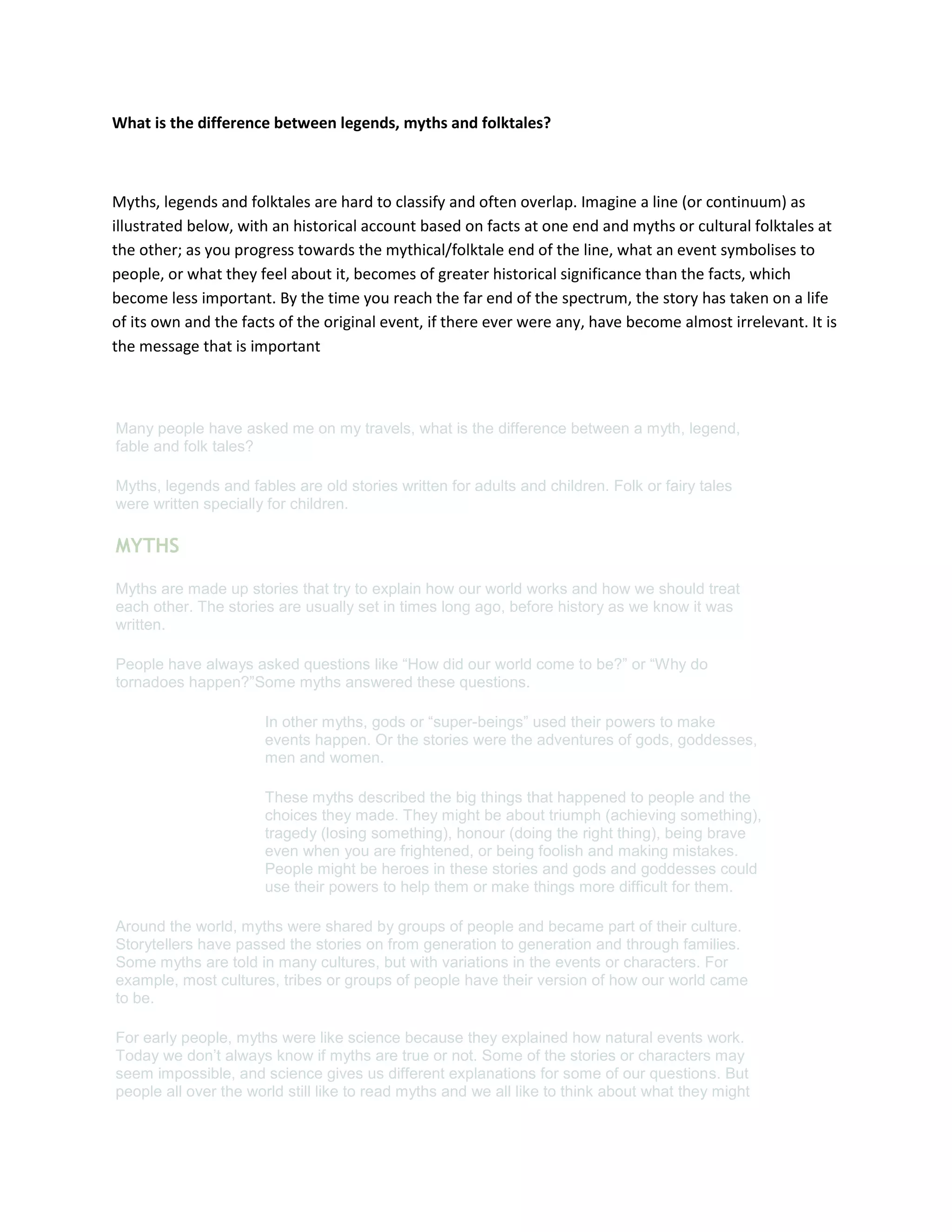 5th grade legends | DOCX