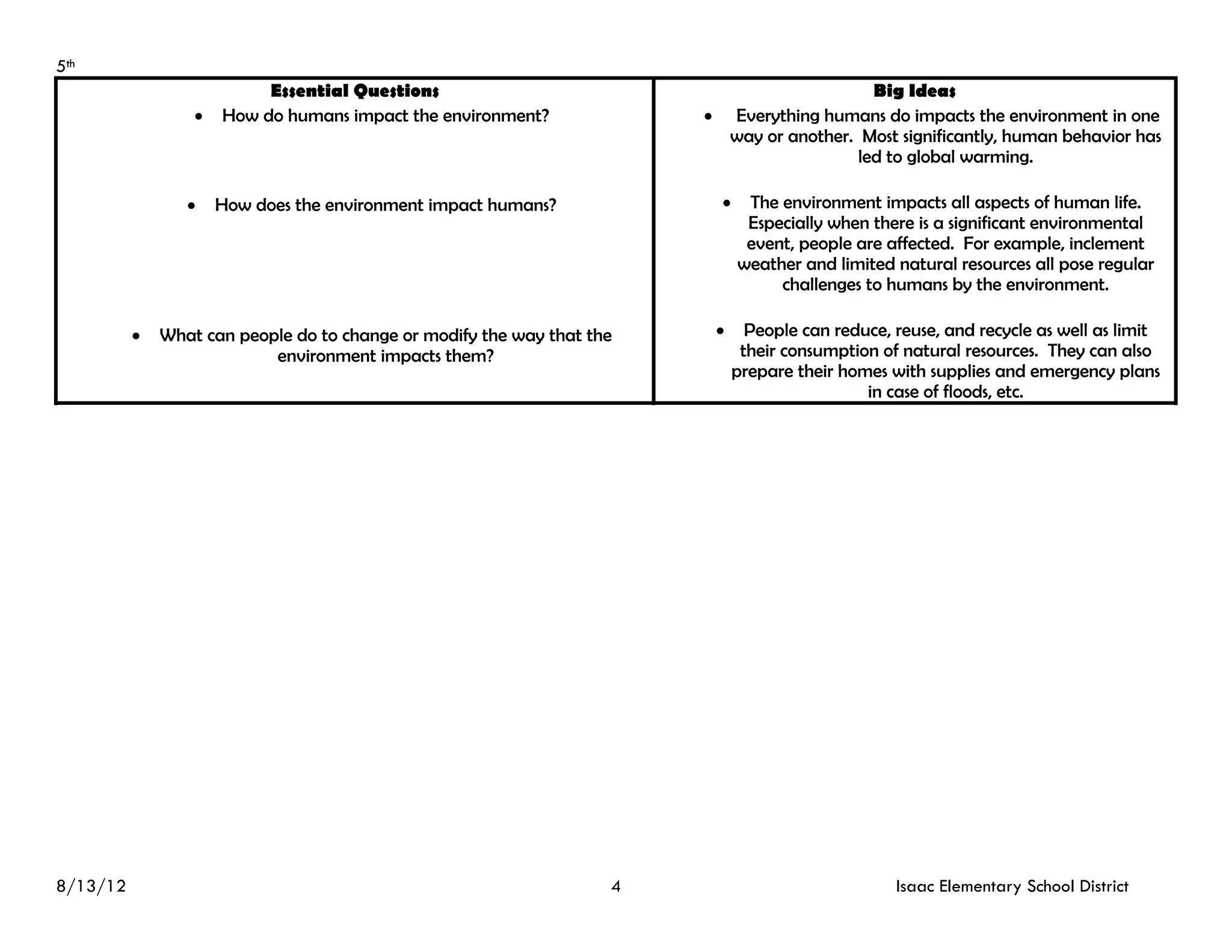5th Grade Science Maps revised | PDF