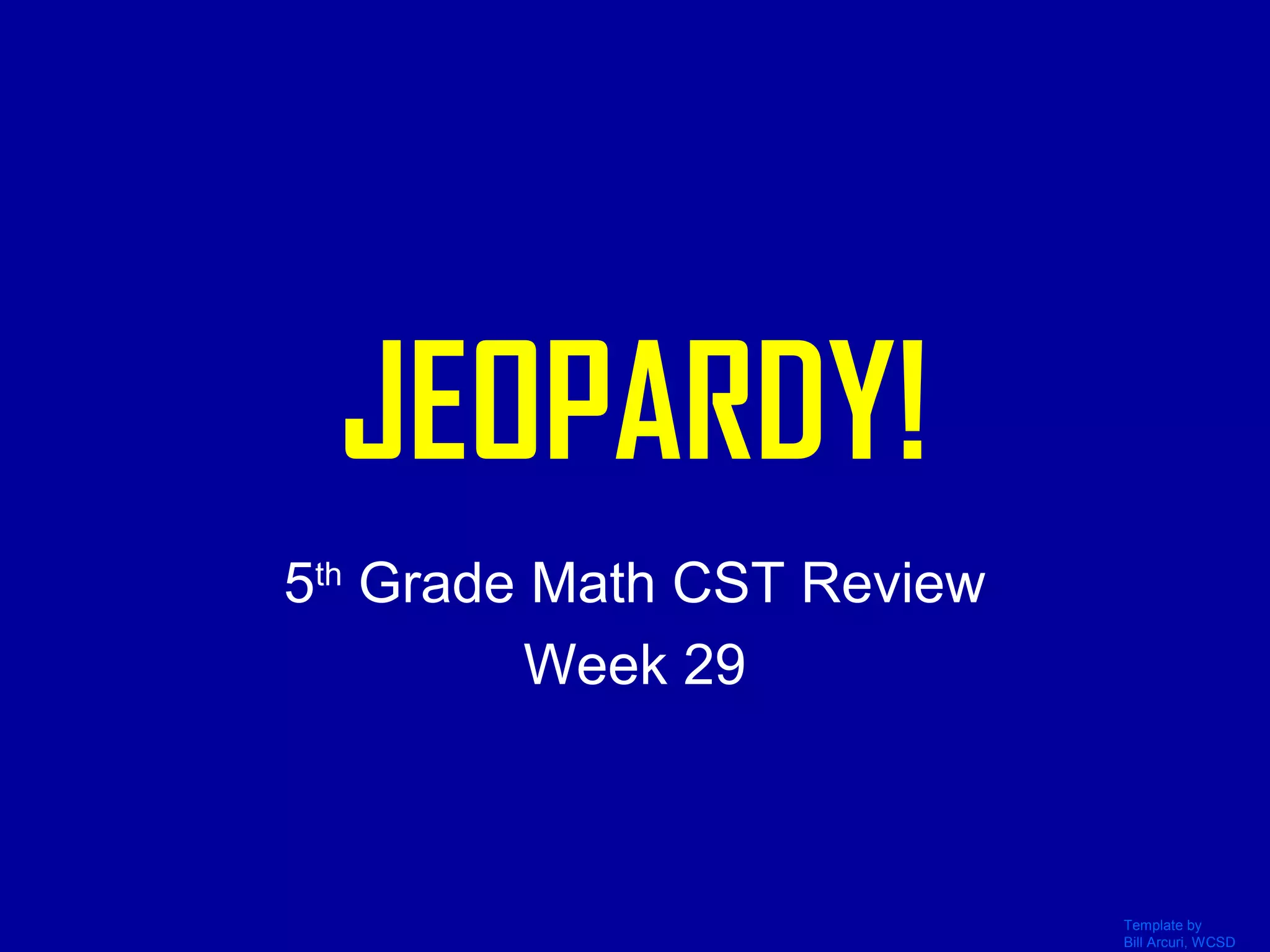 5th grade math cst review | PPT