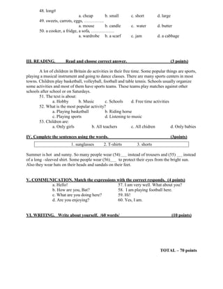 5th grade olympics | DOCX