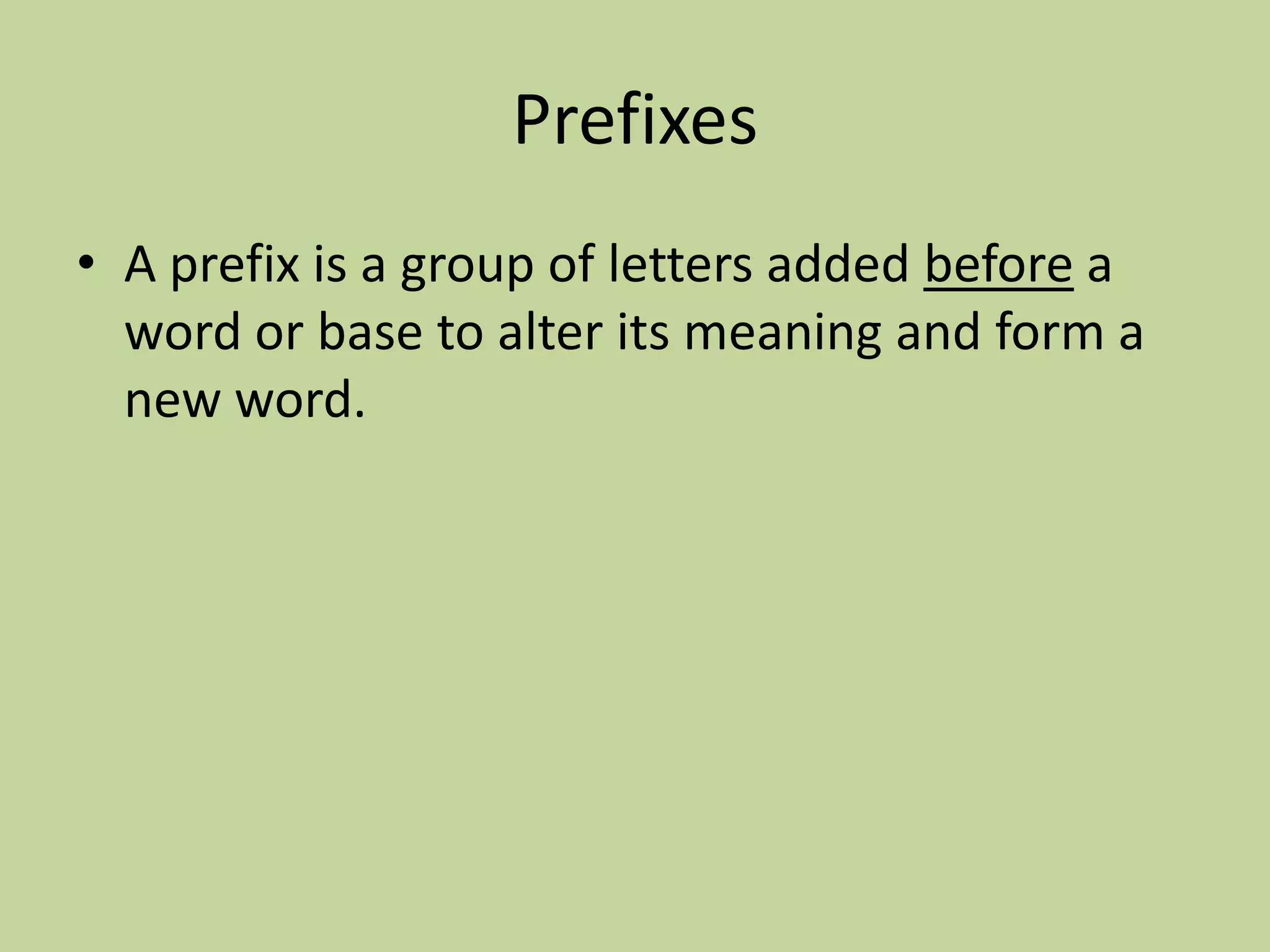 5th Grade Prefixes, Suffixes & Roots | PPTX