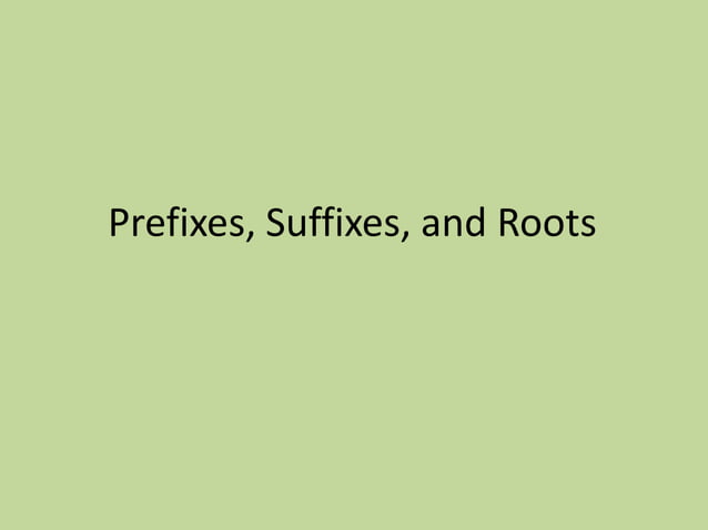 5th Grade Prefixes, Suffixes & Roots | PPTX | Geology | Science