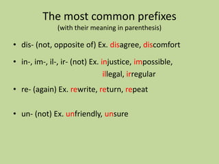 5th Grade Prefixes, Suffixes & Roots | PPTX