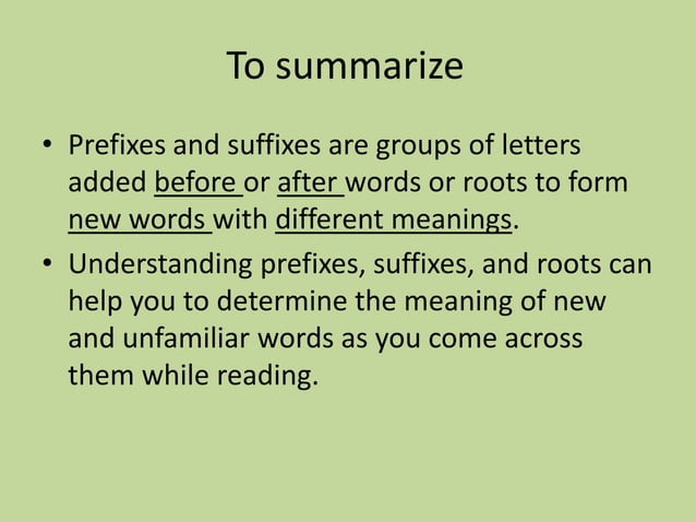 5th Grade Prefixes, Suffixes & Roots | PPTX | Geology | Science