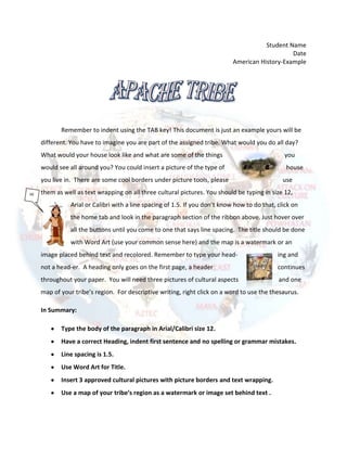 American History Project Requirements | DOCX | Genealogy and Ancestry ...