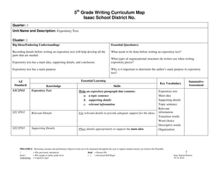 Fifth Grade Writing 10 11 | PDF | Education