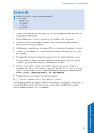 UK 5th handbook of transfusion medicine | PDF