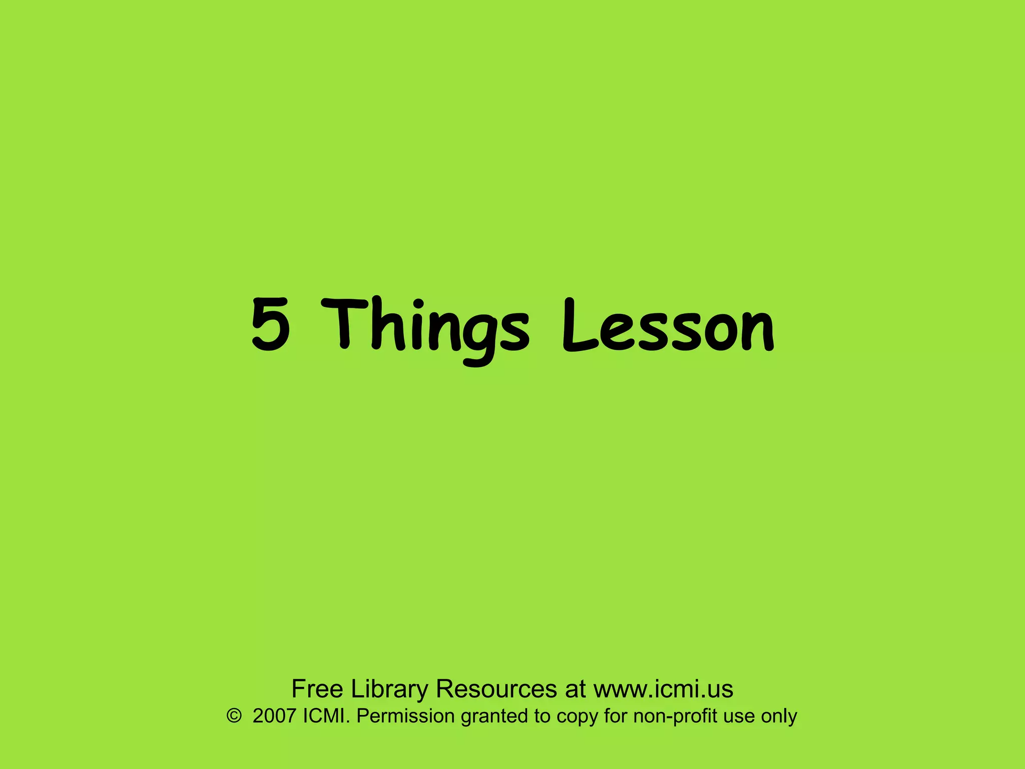 5 Things PowerPoint | PPT