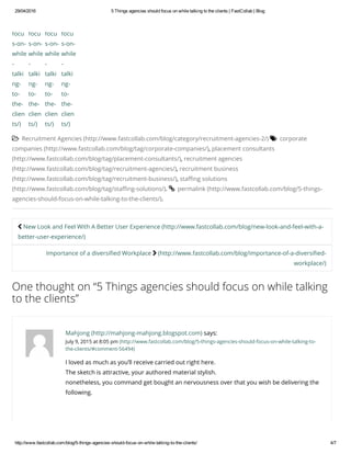 5 things agencies should focus on while talking to the clients fast ...