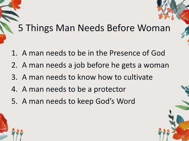 5 Things Man Needs Before Woman.pptx