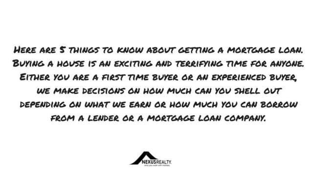 5 things to know about getting a mortgage loan | PPTX