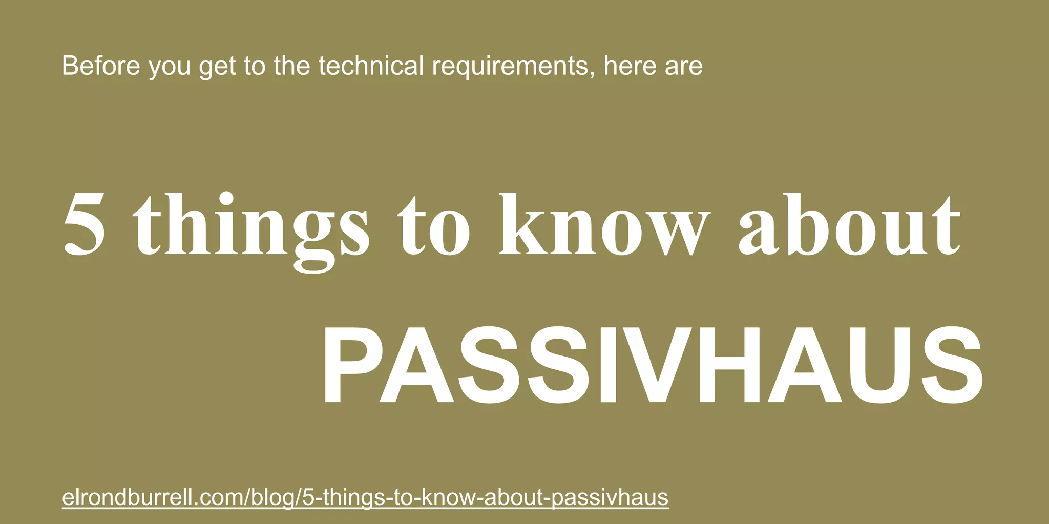 5 things to know about Passivhaus | PDF