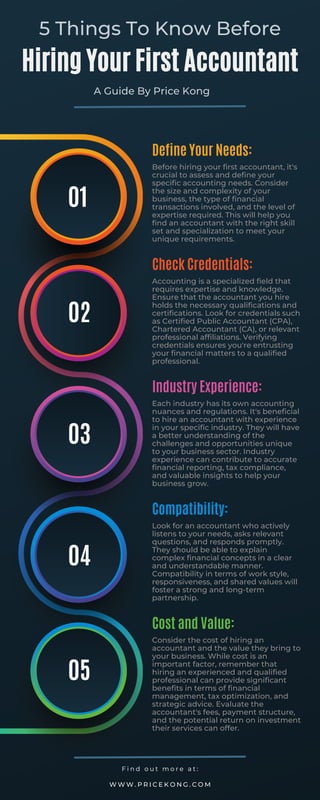 Hiring Your First Accountant: 5 Vital Factors to Know - Price Kong's ...