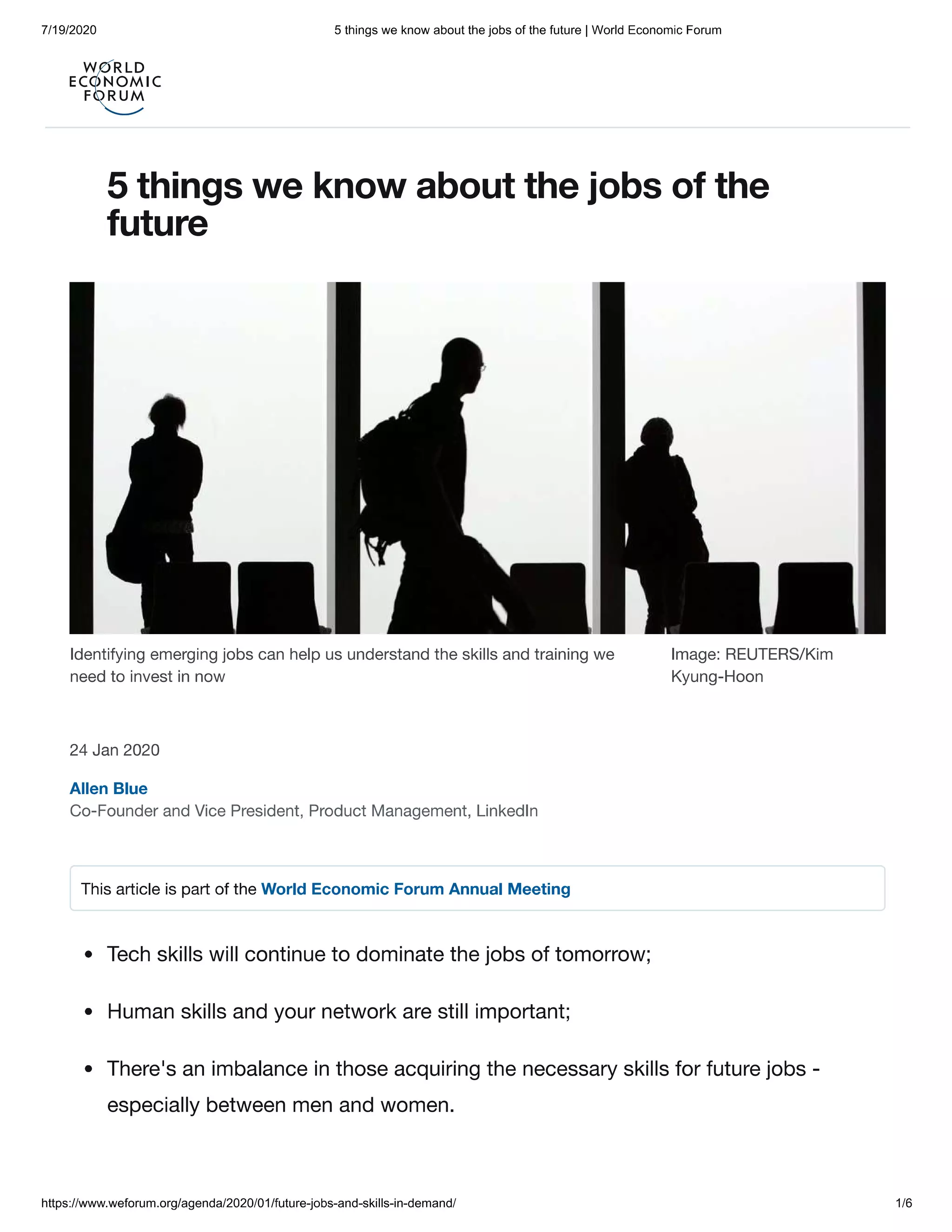 5 things we know about jobs of the future wef | PDF