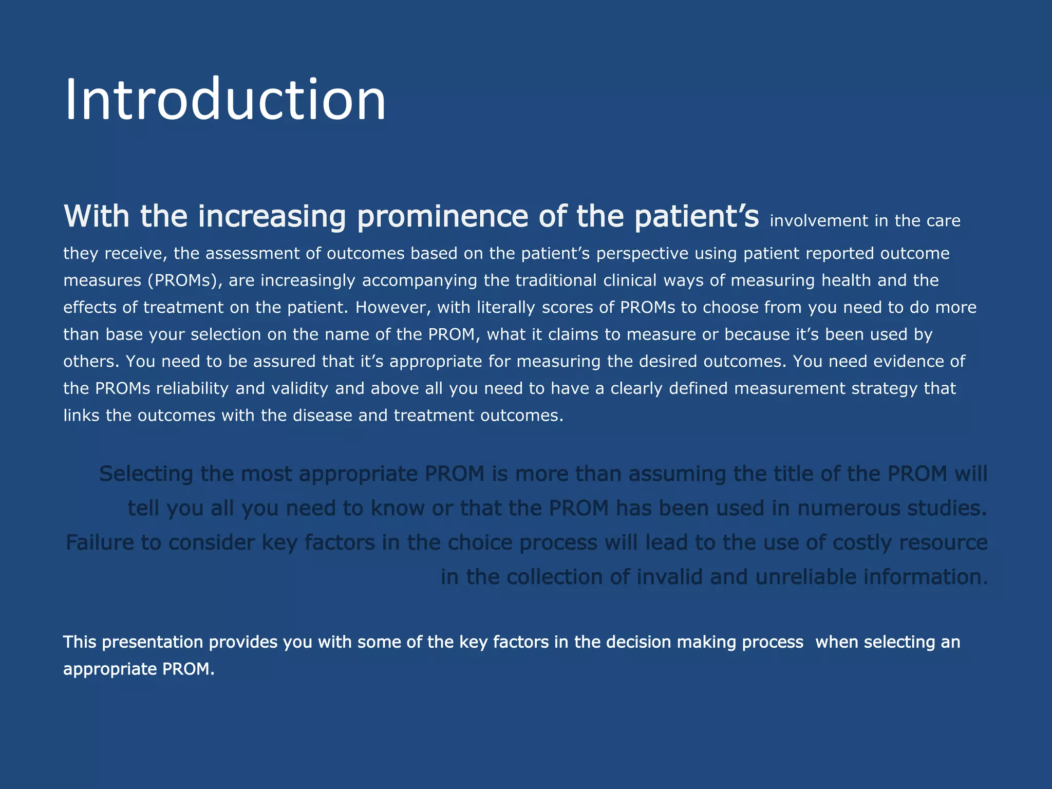 5 things you need to know about patient reported outcome (pro) measures ...
