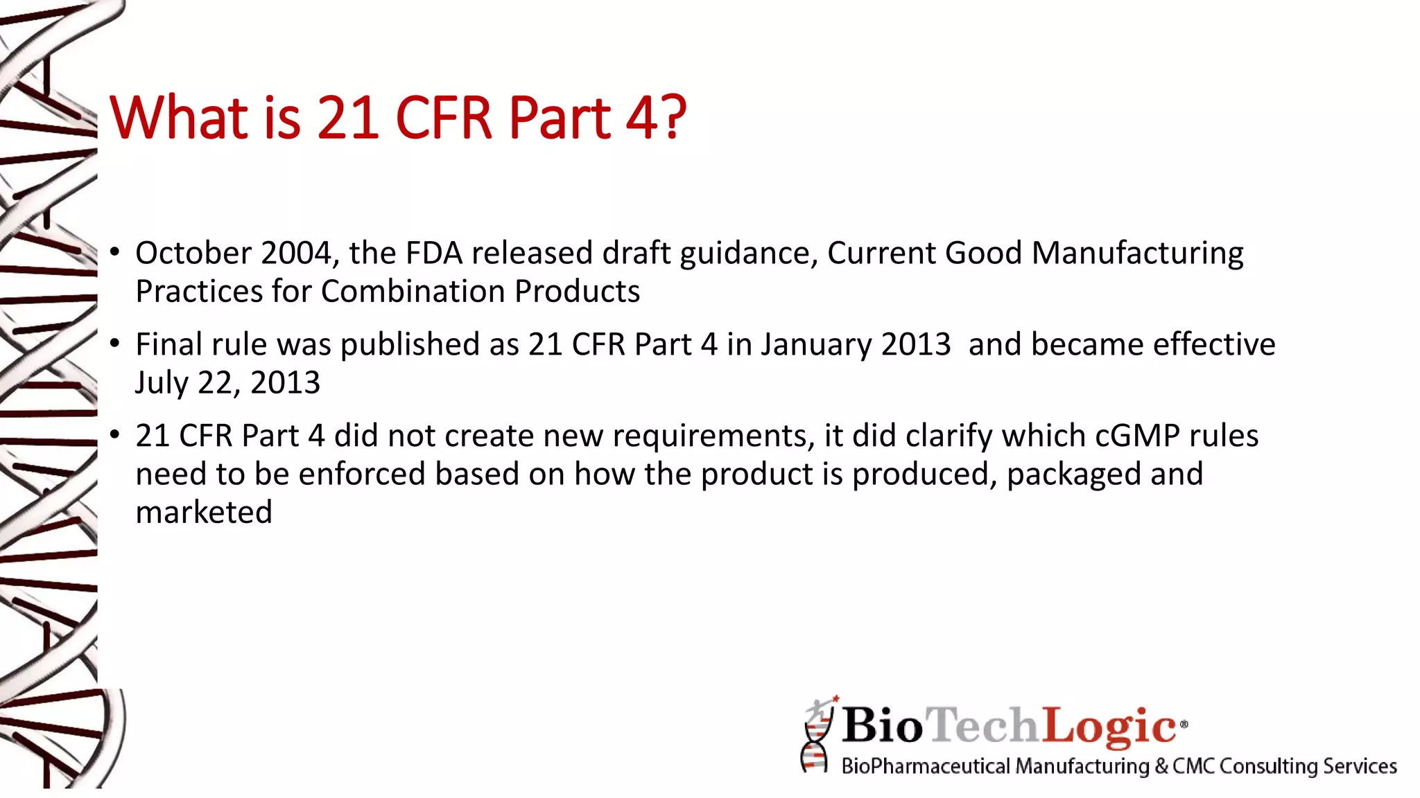 5 Critical Areas of Combination Drug Compliance | PPTX