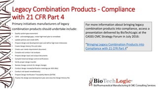 5 Critical Areas of Combination Drug Compliance | PPT