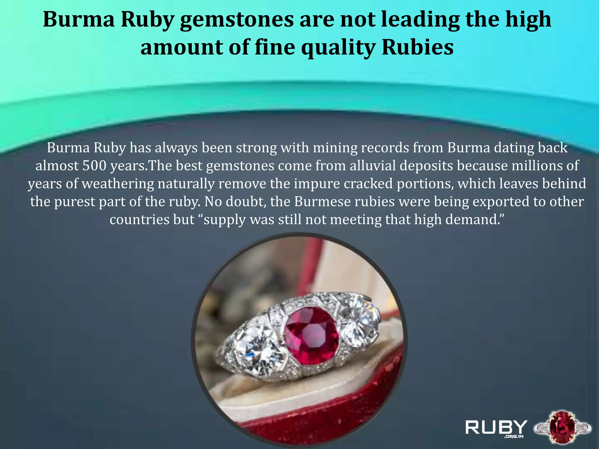 All Information About Burmese Ruby Gemstone | PPT