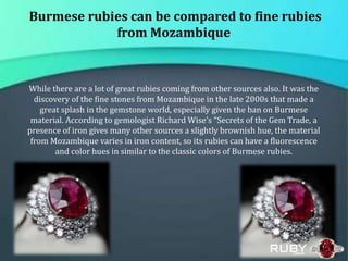 All Information About Burmese Ruby Gemstone | PPT