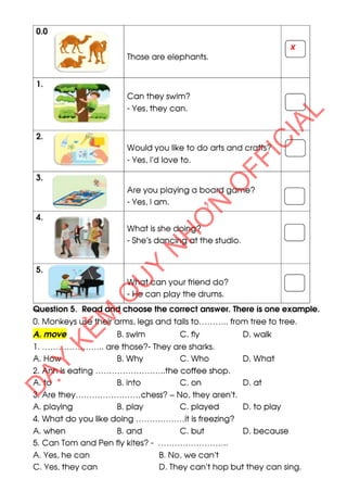 5 ĐỀ THI ĐỊNH KÌ CUỐI HK1 I LEARN SMART START LỚP 4 - NĂM HỌC 2023-2024 (CÓ FILE AUDIO VÀ ĐÁP ÁN ...