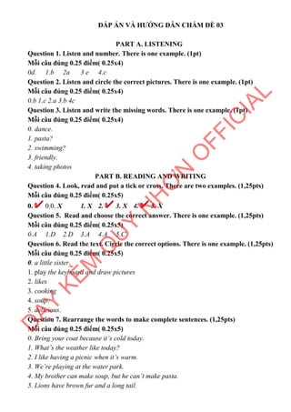 5 ĐỀ THI ĐỊNH KÌ CUỐI HK1 I LEARN SMART START LỚP 4 - NĂM HỌC 2023-2024 (CÓ FILE AUDIO VÀ ĐÁP ÁN ...