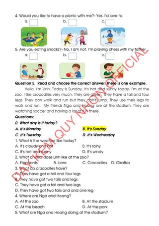 5 ĐỀ THI ĐỊNH KÌ CUỐI HK1 I LEARN SMART START LỚP 4 - NĂM HỌC 2023-2024 (CÓ FILE AUDIO VÀ ĐÁP ÁN ...