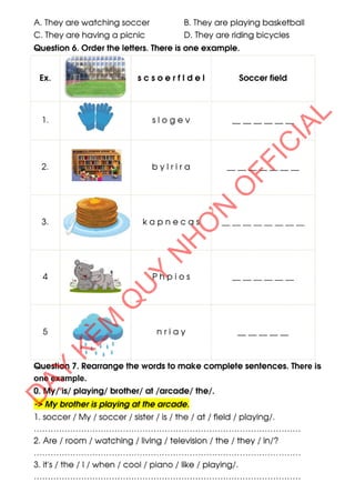 5 ĐỀ THI ĐỊNH KÌ CUỐI HK1 I LEARN SMART START LỚP 4 - NĂM HỌC 2023-2024 (CÓ FILE AUDIO VÀ ĐÁP ÁN ...