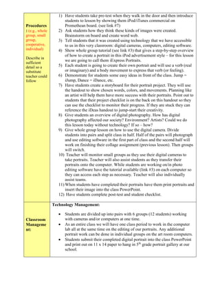 5th i portraits | DOCX | Photography | Arts and Crafts