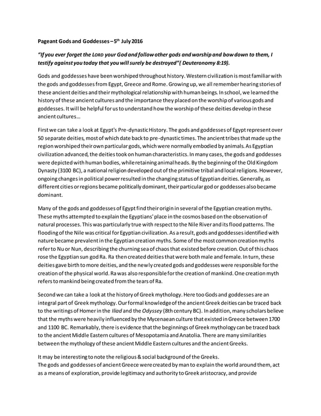 5th july 2016 - Pageant Gods and Goddesses | DOCX | Hinduism | Religion ...