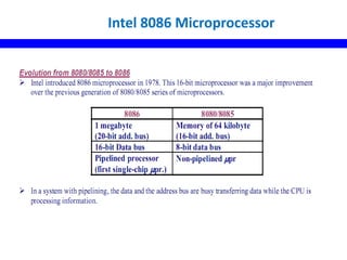 8086 Micro-processor and MDA 8086 Trainer Kit | PPTX