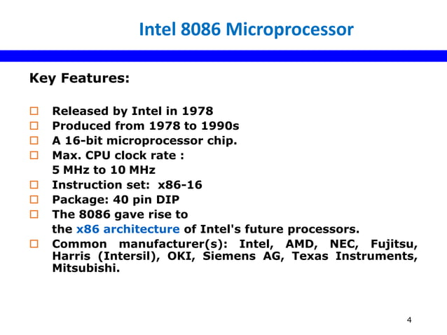 8086 Micro-processor and MDA 8086 Trainer Kit | PPTX