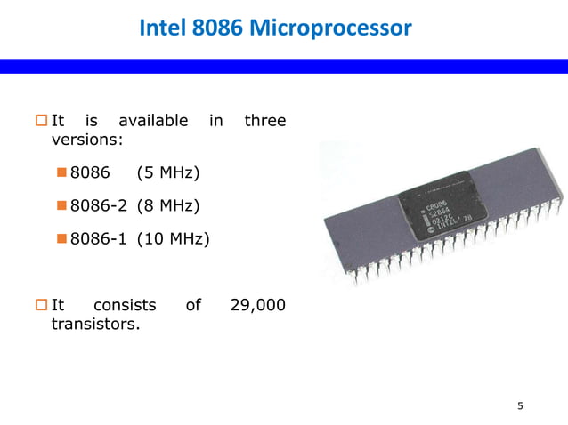 8086 Micro-processor and MDA 8086 Trainer Kit | PPTX