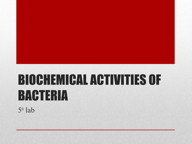 5th lab 1st part biochemical tests (1) | PPT | Chemistry | Science