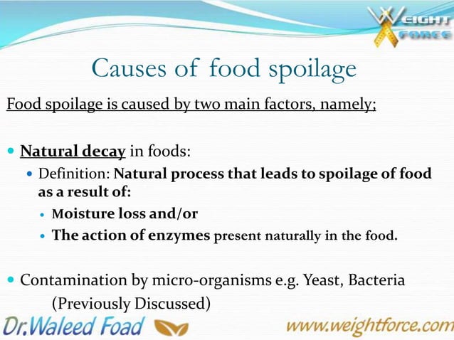 5th lecture Food Spoilage Overview | PPT