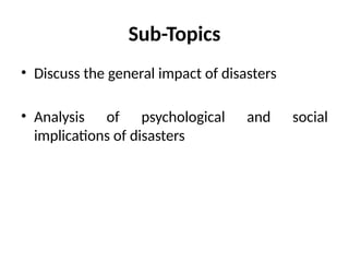 5th Lecture (Social Issue after Disasters).pptx