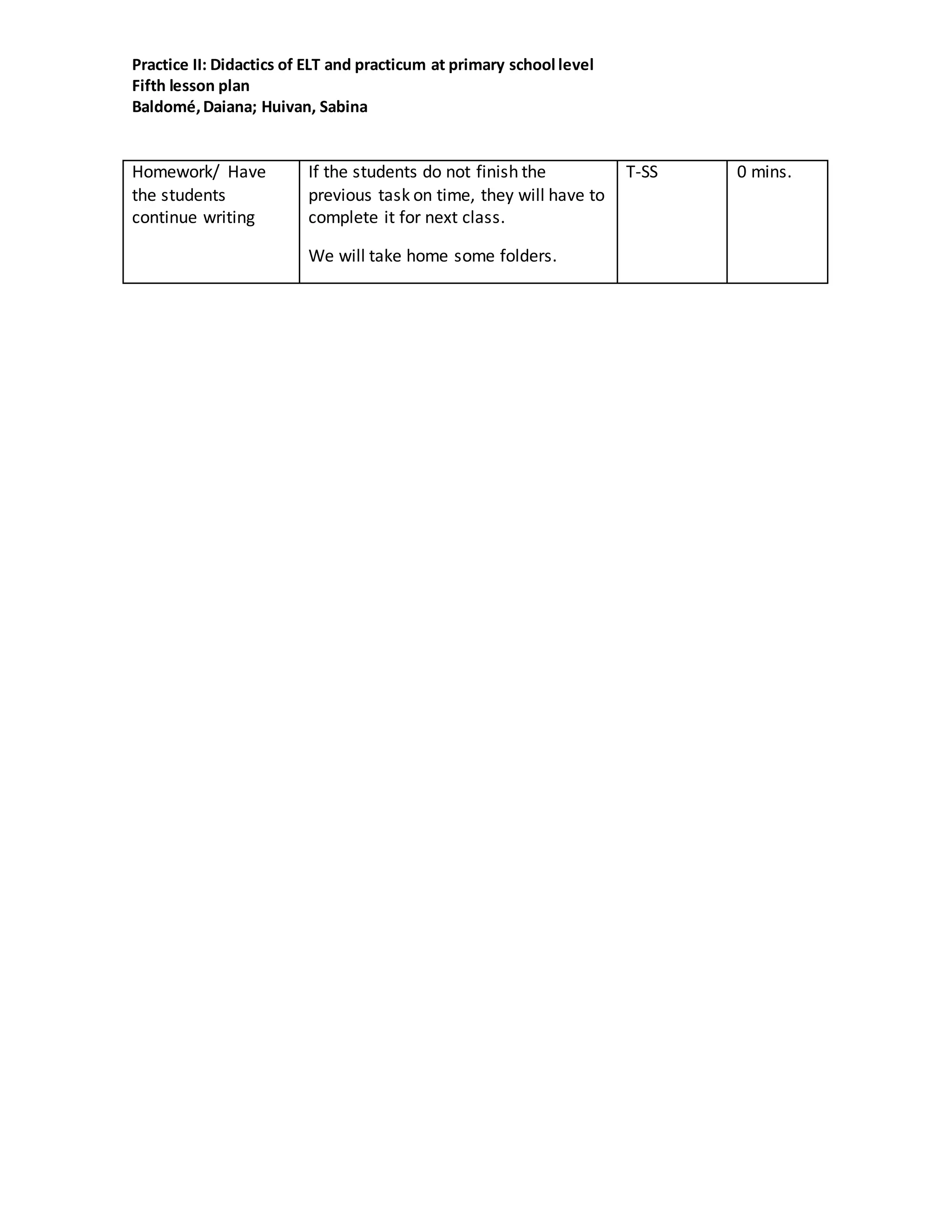 5th lesson plan personal information | DOCX