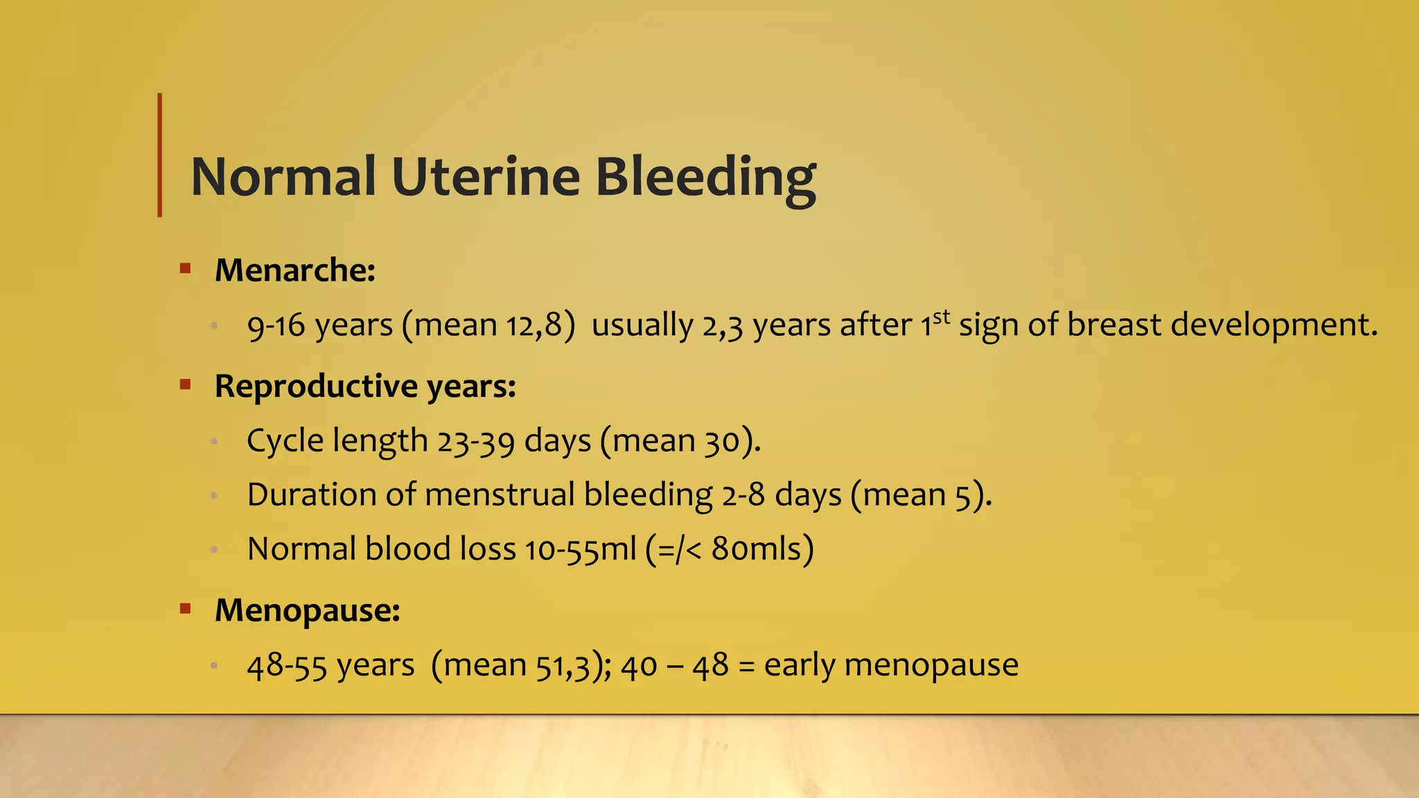 Abnormal Uterine Bleeding by Kemi Dele | PPTX | Menopause | Endocrine ...