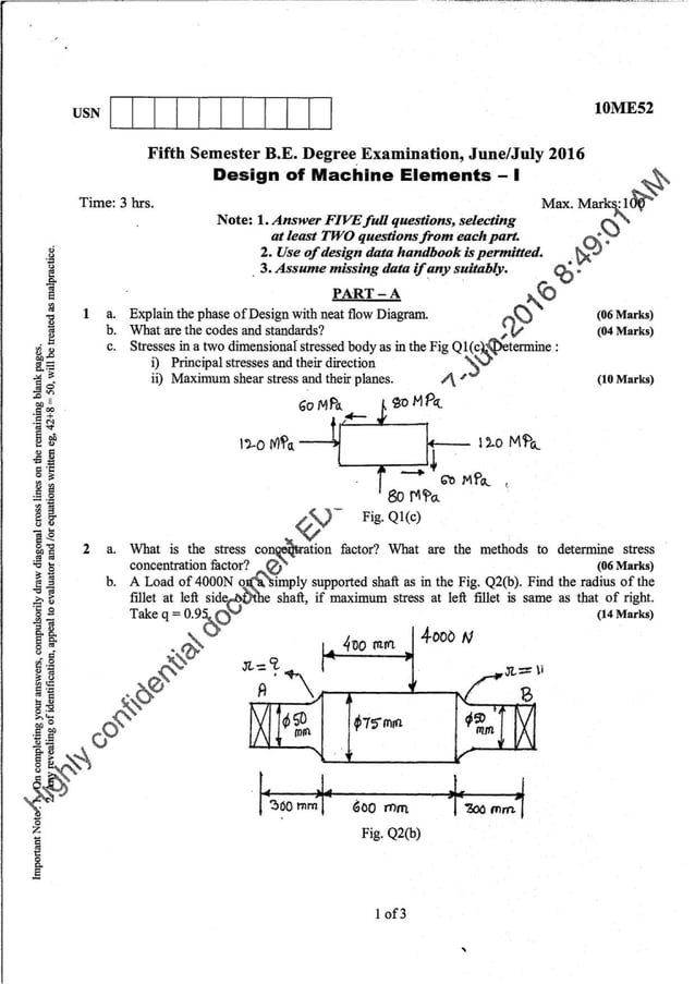 5th Semester VTU BE ME question papers from 2010 to June 2016 | PDF