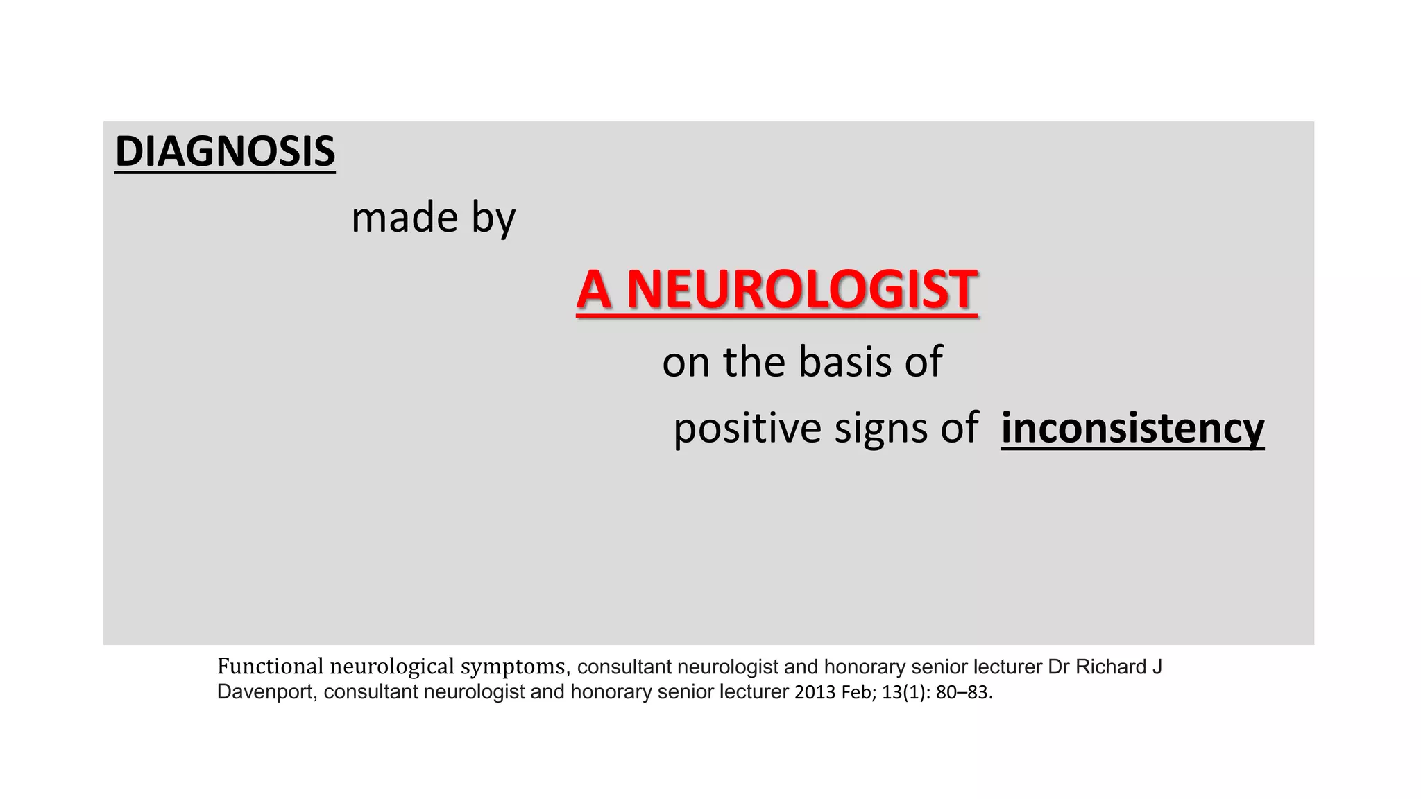 NEWER INSIGHT IN FUNCTIONAL NEUROLOGICAL DISORDER | PPTX