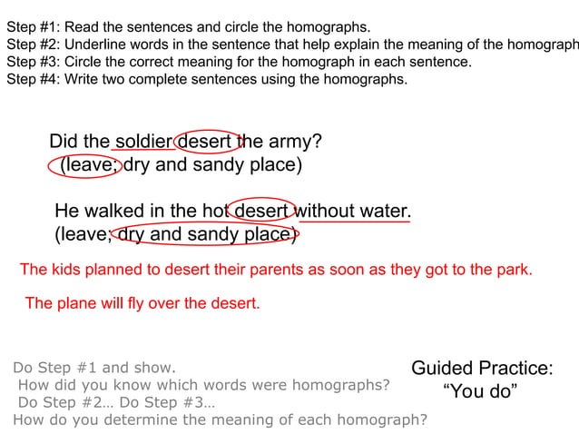 a power point presentation about homographs | PPT | Free Download